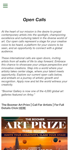 Open Calls - Boomer Gallery