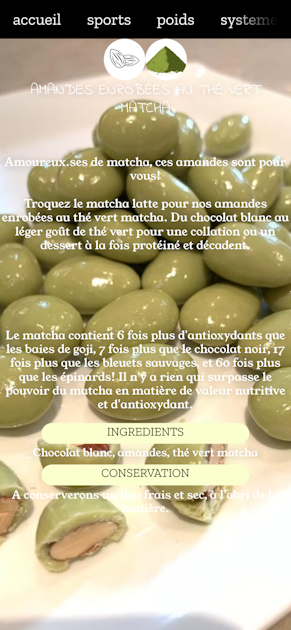 Amandes Matcha - FIT SANTE