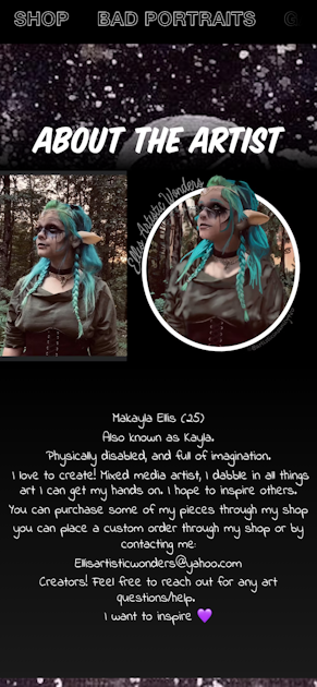 About the Artist - Ellis Artistic Wonders