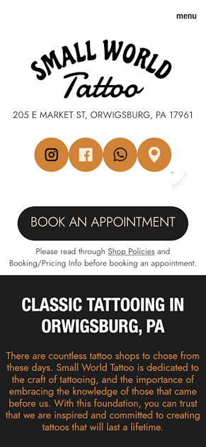 Small World Tattoo - Professional Tattooing in Orwigsburg, PA